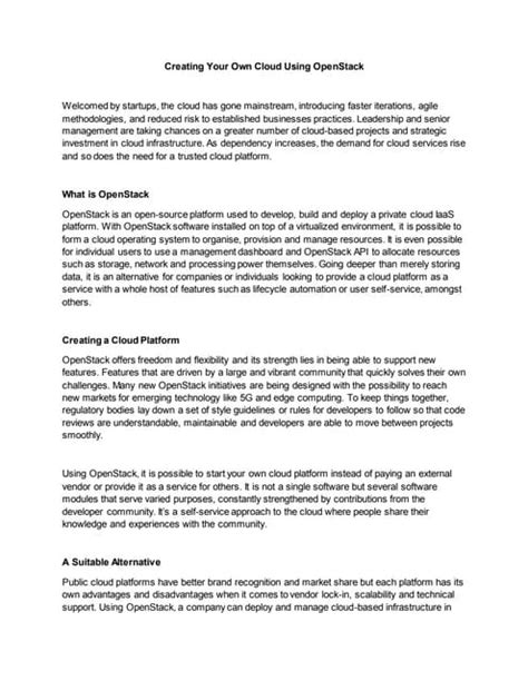 The Importance Of Open Source In Cloud Computing Pptx