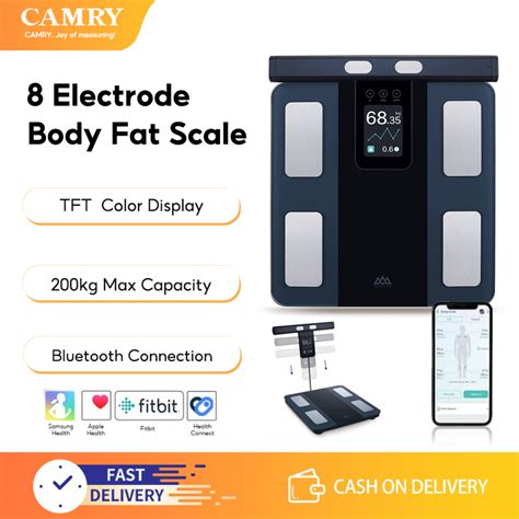 Camry 8 Electrode Body Fat Scale If2840a Accurate Bmi Tft Screen