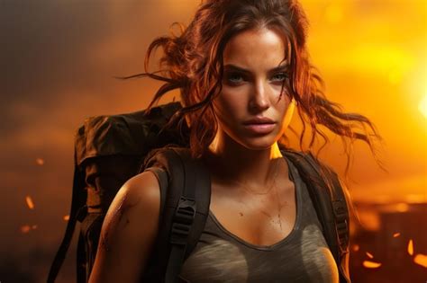 Premium Ai Image Lara Croft In Digital Art Adventurous Raider Ai