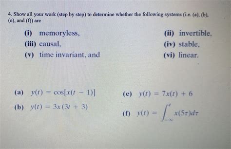 Solved Show All Your Work Step By Step To Determine Chegg
