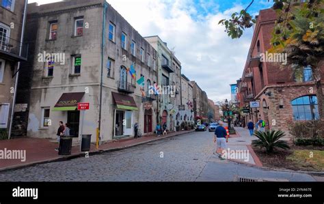 River Street In The Historic District Of Savannah Georgia Savannah