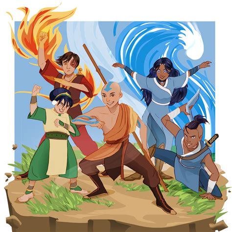 Gaang— Avatar The Last Airbender Fan Art Drawing Avatar The Last