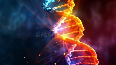 An Artistic And Colorful Dna Helix Abstract Visualization For