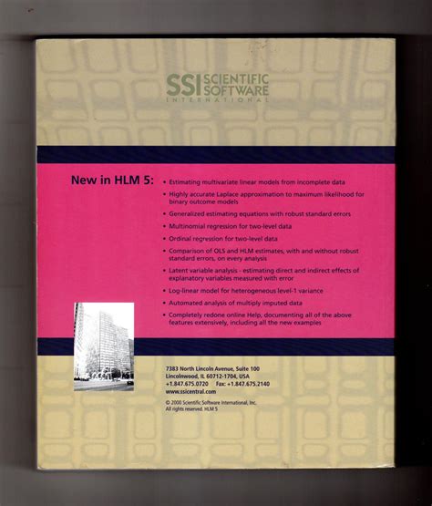 Hlm 5 Hierarchical Linear And Nonlinear Modeling By Stephen Raudenbush