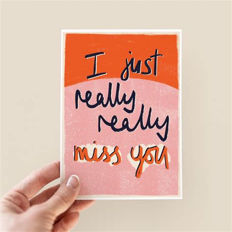 Really Really Miss You Card Etsy
