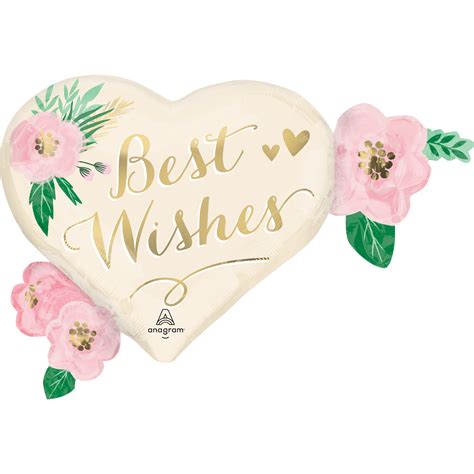 Natural Best Wishes Supershape Balloon 27″ Foil Tons Of Fun Balloons