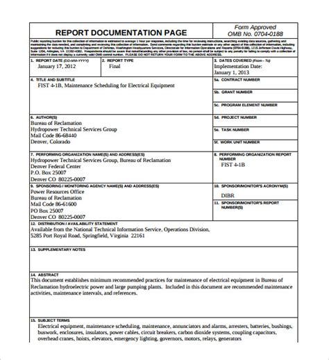 Electrical Preventive Maintenance Schedule Template Tutoreorg