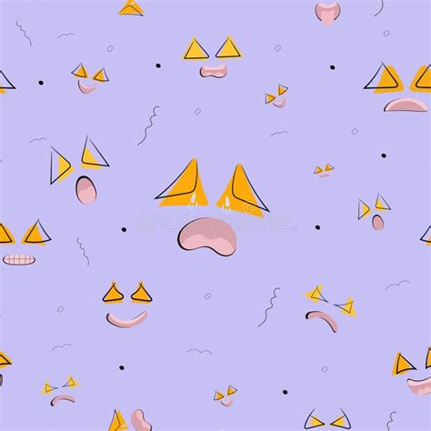 Weird Face Pattern Background Stock Illustrations 351 Weird Face