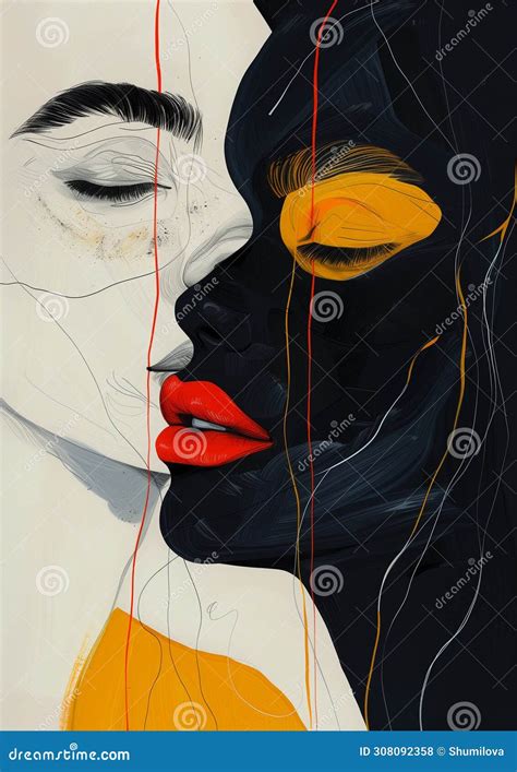 Painted Picture Illustration Of Same Sex Love Lgbt The Two Girls