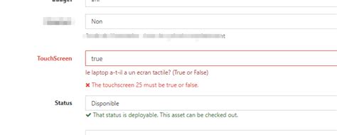 can t type true or false for a boolean custom field · issue 6769 · grokability snipe it · github