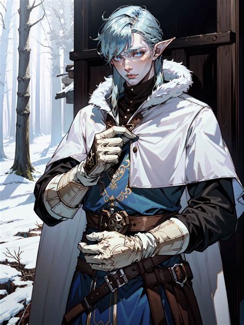 Male Sea Elf Winter Eladrin Эскизы персонажей Эльфы Работы