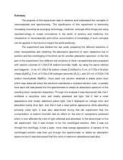 Experiment Lab Report Docx Summary