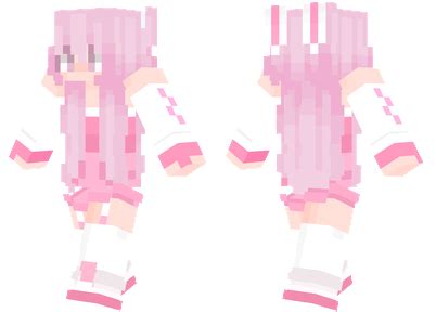 Pink Rabbit Girl Minecraft Skins
