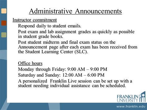 Week One Agenda Introductionintroduction Administrative