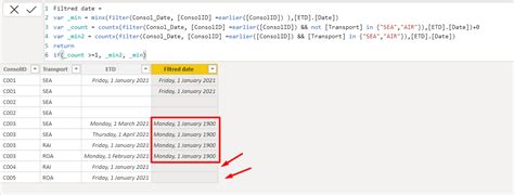solved apply condition in power query filter earliest da
