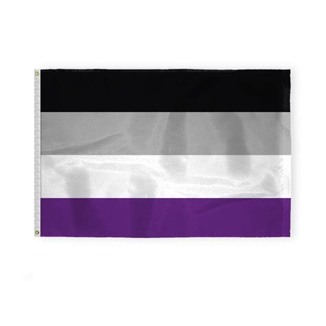 Agas Asexual Ace Pride Flag 4x6 Ft Double Sided Printed 200d Nylon