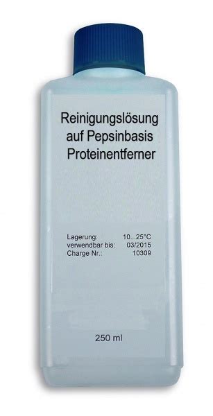 Protein Cleaning Solution Pepsin 250ml Bottle Dostmann