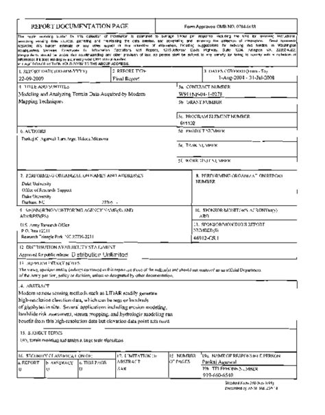 Pdf Modeling And Analyzing Terrain Data Acquired By Modern Mapping