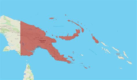 Papua New Guinea Location Globe