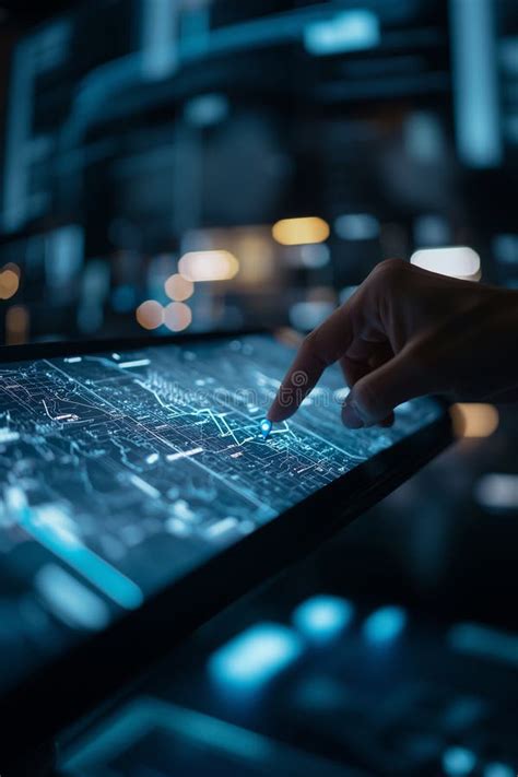 Futuristic Technology Interface Touch Stock Illustration Illustration Of Screen Touchscreen