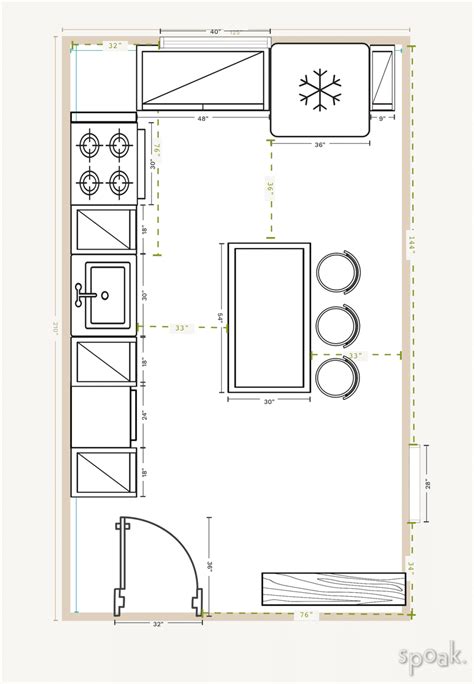 Rectangular Kitchen Layouts And Floor Plan Ideas