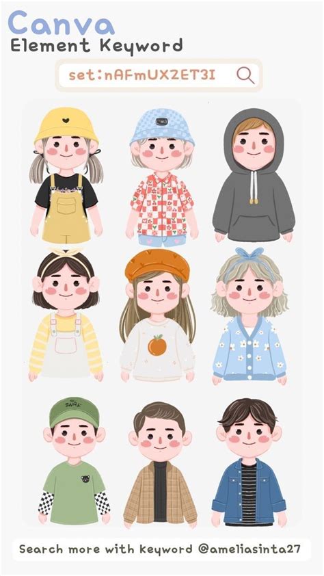 Pin Oleh Ummi Anita Di Elemen Canva Kartu Lucu Seni Lucu Kartun