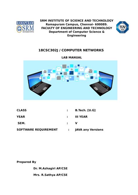 18csc302j computer networks lab manual srm institute of science and