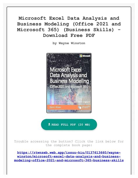 Epub Microsoft Excel Data Analysis And Business Modeling Office 2021 And Microsoft 365