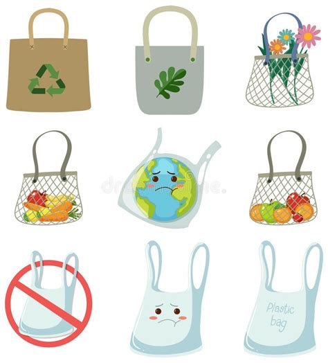 Save The Earth Elements Set Stock Vector Illustration Of Reuse