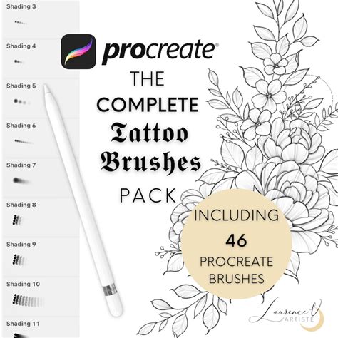 Procreate Brushes Tattoo Sketch Linework Fine Liner Brushes Etsy