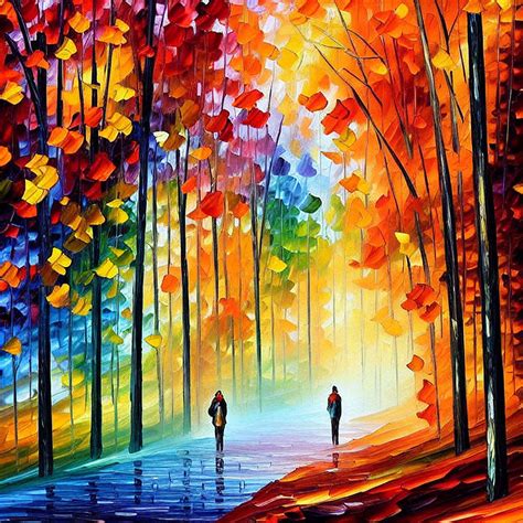 Just Passing Bye In Leonid Afremov Style Digital Art By Bob Smerecki