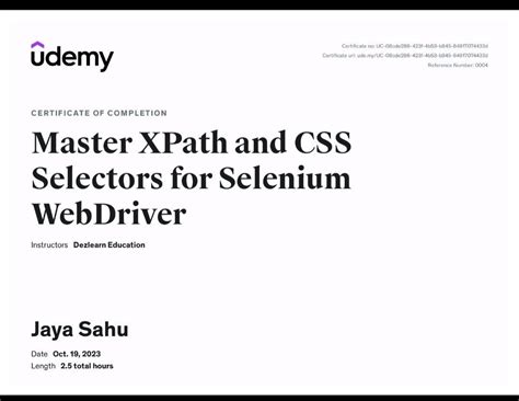 Udemy Selenium Webdriver Learning Jaya Sahu