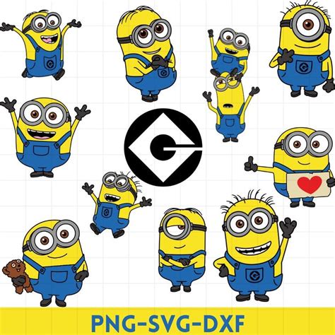 Minions Bundle Svg Gru G Logo Svg Despicable Me Svg Kawaii Svg