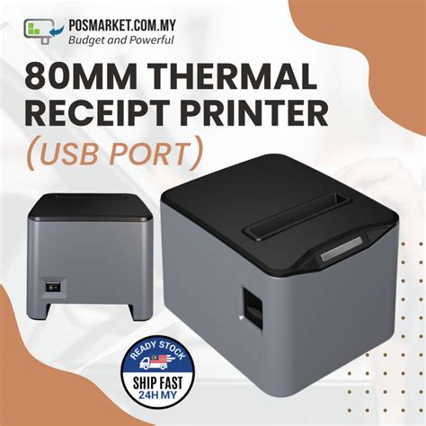 80mm Thermal Receipt Printer Usb Posmarket Bizcloud Malaysia Ready