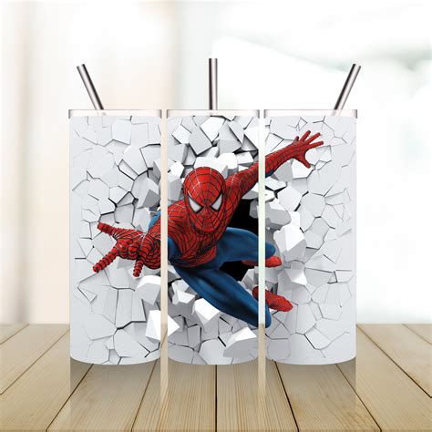 Spiderman Tumbler Wrap Instant Download Spider Man Tumbler 20 Oz Wrap