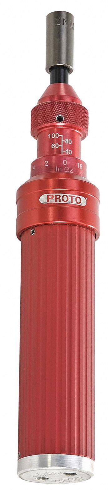 Proto Torque Screwdriver 14 7 To 36 In Lb 4nah2j6106a Grainger