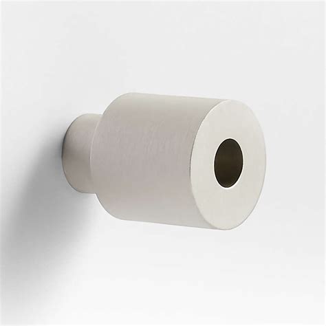 Modern Flat End Pedestal Brushed Nickel Cabinet Knob Reviews Crate And Barrel Canada