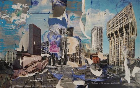 Daniele Cestari Collage On Postcards Landscape Painting