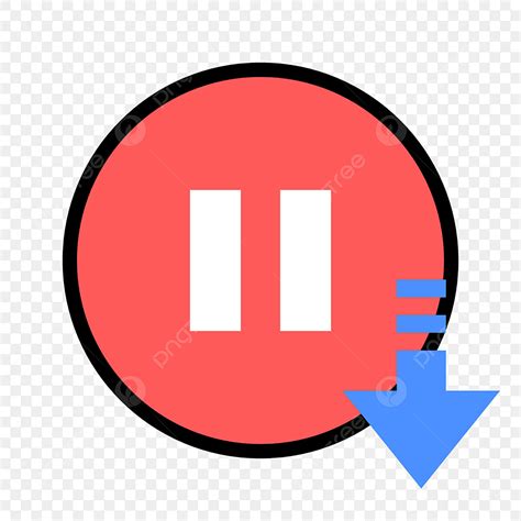 Gambar Logo Unduhan Jeda Lingkaran Merah Unduh Logo Jeda Png Dan