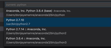 Default Mac Os Interpreter Displayed In Interpreter List · Issue 1187 · Microsoftvscode Python