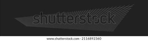 Tilted Skew 3d Grid Mesh Stock Vector Royalty Free 2116892360