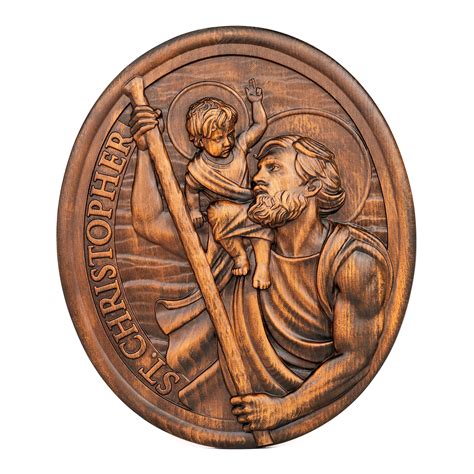 Saint Christopher Patron Saint Of Travelers Saint Image Engraved