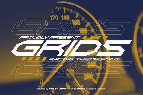 grids racing font design cuts