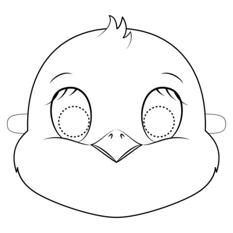 Chicken Mask Coloring Page