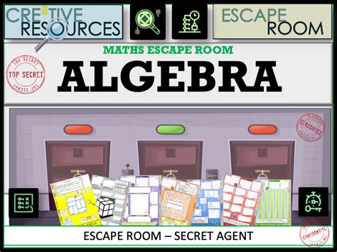 Maths Escape Room Algebra Teaching Resources