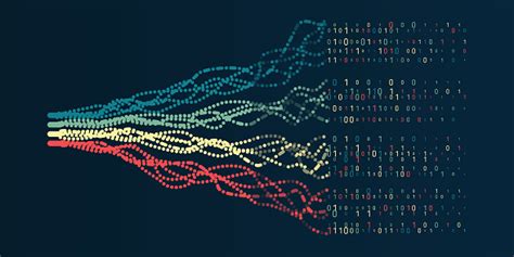 A Dynamic Array Of Information Consisting Of Multicolored Lines And