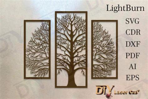 Panels Tree Of Life Wall Decor Svg Creative Fabrica