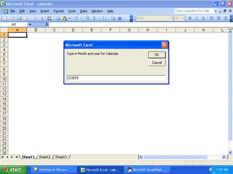CalendarMaker Visual Basic For Applications