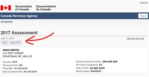 Cra Proof Of Income Statement Mackenzie Gartside And Associates