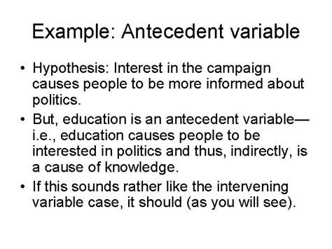 Controlling For A Third Variable Examples With One